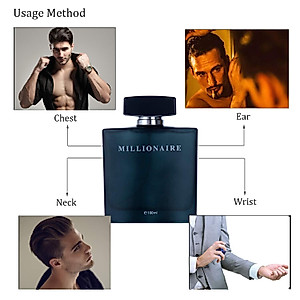 Perfume&Beauty Perfume Eau de Parfume for Men, 3.4 oz Spray Parfume for Men 100 ML- Black Millionaire