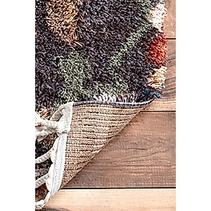 nuLOOM Rosemarie Southwestern Moroccan Shag Accent Rug, 2' x 3', Grey