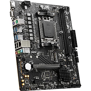 MSI PRO A620M-E ProSeries Motherboard (AMD AM5, DDR5, PCIe 4.0, SATA 6Gb/s, M.2, USB 3.2 Gen 1, Gbps LAN, DVI/HDMI, mATX)