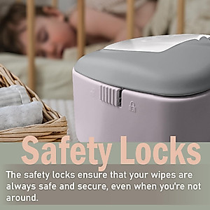 Baby Wet Wipe Warmer & Dispenser, Holder and Case - with Easy Press On/Off Switch, Only Available at Amazon