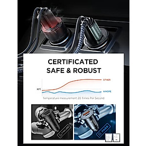 Car Charger USB C 54W Car Charger Adapter [Mini&Metal] AINOPE Cigarette Lighter USB Charger PD36W&QC3.0 Car Phone Charger Fast Charging for iPhone 14 Pro Max 13 12 Samsung Galaxy S23/22 Google Pixel