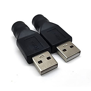 USB to DC Power Adapter, Traodin USB 2.0 Male to DC 5.5mm x 2.1mm Female 5V Connector Power Charging Adapter for USB Charging Device and for Laptop PC (2Pcs) (USB M/5.5x2.1 F)