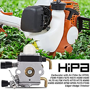 Hipa Carburetor with Air Filter for STHIL FS80 FS85 FS75 HS75 HS80 HS85 HL75 HL75K FH75 HT70 HT75 KM80 KM85 KM85R SP80 SP85 FC75 FC85 Edger Hedge Trimmer