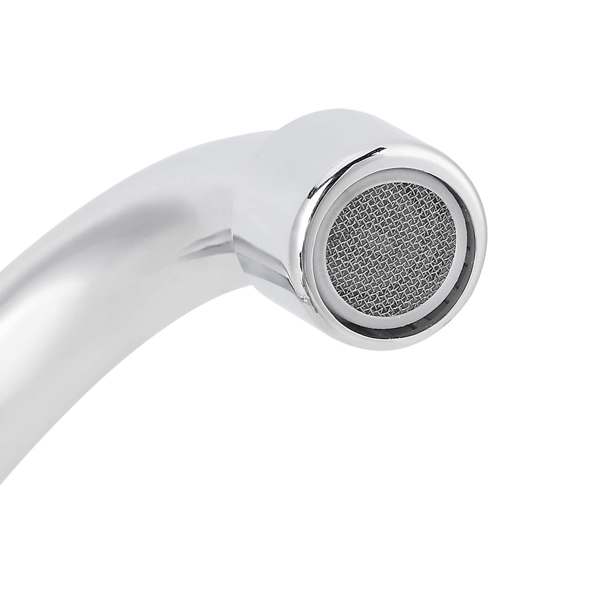 Yosoo Health Gear 1/2 Single Cold Water Tap, Wall Mounted Kitchen Faucet, Brass Body Stainless Steel Tube Wall Mounted Single Faucet for Home Kitchen(20cm)