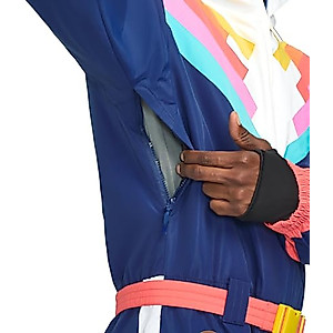 Tipsy Elves Men's Blue and White Santa Fe Shredder Ski Suit from Size X-Large