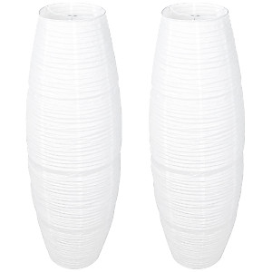Uonlytech Vintage Decor 2pcs Paper Floor Lampshade Light Accents: Nordic Floor Lamp Shade Japanese Style Standing Lamps for Living Room Floor Lamp Cover, 110X32X32cm Japanese Decor