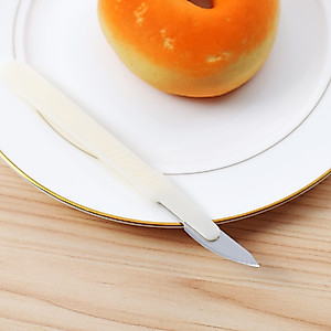 EOPER Bakers Lame Bread Tool 10 Pieces Western Style Curve Bread Knifes Dough Scoring Bread Slicer Tool with Plastic Protective Cover Baking Sourdough Razor French Cutter For Bread Bakers