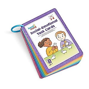 hand2mind Social Emotional Task Cards for Ages 3+, Social Emotional Learning, Play Therapy Toys for Counselors, Social Skills Activities for Kids, Conversation Starters, Emotional Regulation for Kids