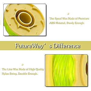 Future Way 6-Pack Weed Eater String Replacement for Ryobi 18v, 24v, and 40v Cordless Trimmers