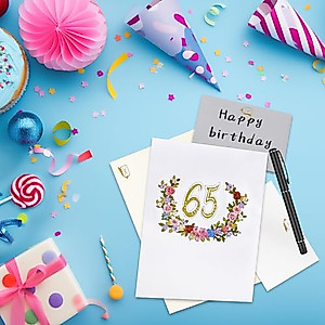 GREETING ART Happy 65th Birthday Pop Up Card,65th Bday Anniversary Card for Him Her,65th Birthday Card, 65th Birthday Gifts for Women Men,Birthday Cards for 65 Year Old Mom Dad