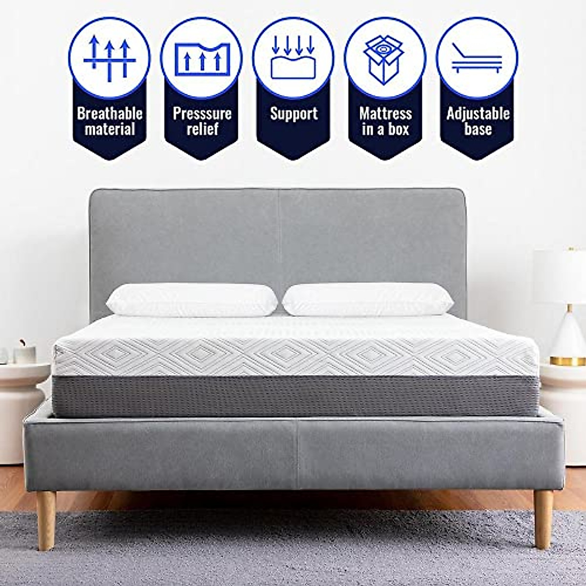 Sleepy's by Mattress Firm | Memory Foam Doze RV Mattress | 3/4 Size 48" x 75" | 10" Medium Comfort | Pressure Relief | Eco Friendly