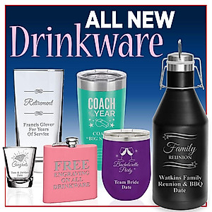 Personalized Drinking Glasses - 10.5 oz Custom Engraved Hole In 1 Golf Rocks Glass Gift