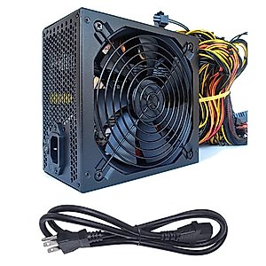 1800W Mining Power Supply Support 8 GPUs GPU Mining Rig, for ETH Bitcoin Ethereum Miner with Auto-Thermally Controlled Fan Supply,Designed for US Voltage 110V