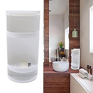 Gdrasuya10 3-Tier Corner Storage Organizing Caddy Stand, Cosmetic Storage Rack Rotating Bathroom Corner Shelf for Bathrooms Dressing Tables Kitchens, 8 x 8 x 23.6 Inch