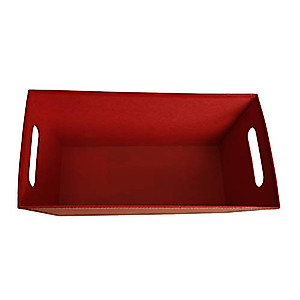 Wald Imports Red Paperboard 13" Decorative Storage/Organizer Basket
