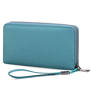 SENDEFN Leather Women's Wallets RFID Blocking Zip Around Large Capacity Long Credit Card Holder Wallet