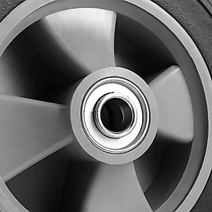 HAKZEON 2 PCS 10 Inch Solid Rubber Hand Truck Wheels,Utility Rubber Replacement Tires with 5/8 Inch Axle Hole, Heavy Duty Airless for Hand Truck, Wagons, Cart, 330lbs Loading Capacity