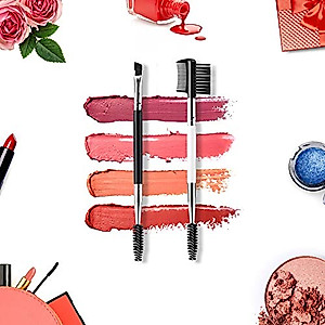 Eyebrow Brush and Comb Set, Ubonjoy 3 Pcs Eye Brow Brush, Professional Spoolie brushes, Firm Thin Angled Eyebrow Brush, Eyeliner Brush Kit, Precision Application & Blending