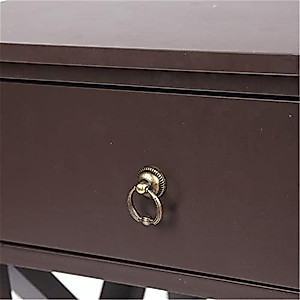 Brown Home Office Bedside Table，Nightstand, Side Table, End Table Storage Shelf Modern Bedside End Tables, Night Stands with Drawer and Storage Shelf for Bedroom Living Room Furniture 40 x 30 x 55cm