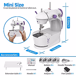 Varmax Sewing Machine with Extension Table Electric Sewing Machine for Beginners