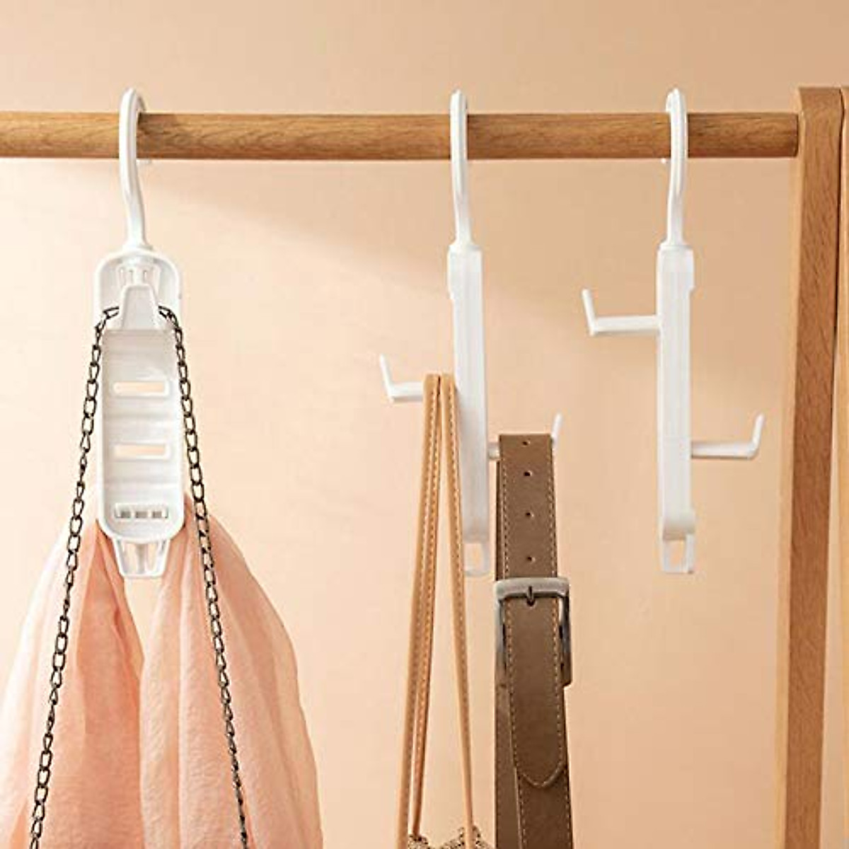 360 Degree Rotation Plastic Clothes Hanger Organizer Double-sided BedRoom Scarf Hook