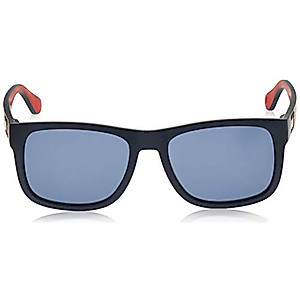 Tommy Hilfiger Men's TH1556/S Rectangular Sunglasses, BL REDWHT, 56 mm
