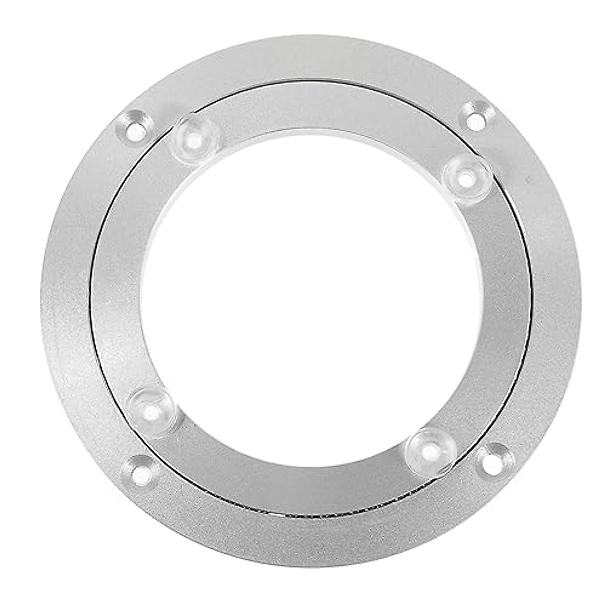 Angoily 4pcs Table Turntable Restaurant Turntable Bearing Restaurant Supply Turntable Swivel Plate Table Accessory Rotating Serving Tray Rotating Platter to Rotate Rubber Load Board Glass