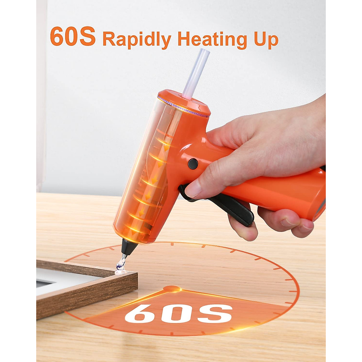 akolik 50W Mini Hot Glue Gun, Anti-Drip Fast Preheating Mini Glue Gun Kit with 30 PCS Glue Sticks for DIY, Arts & Craft, Home Repairs, and Decorations 50W