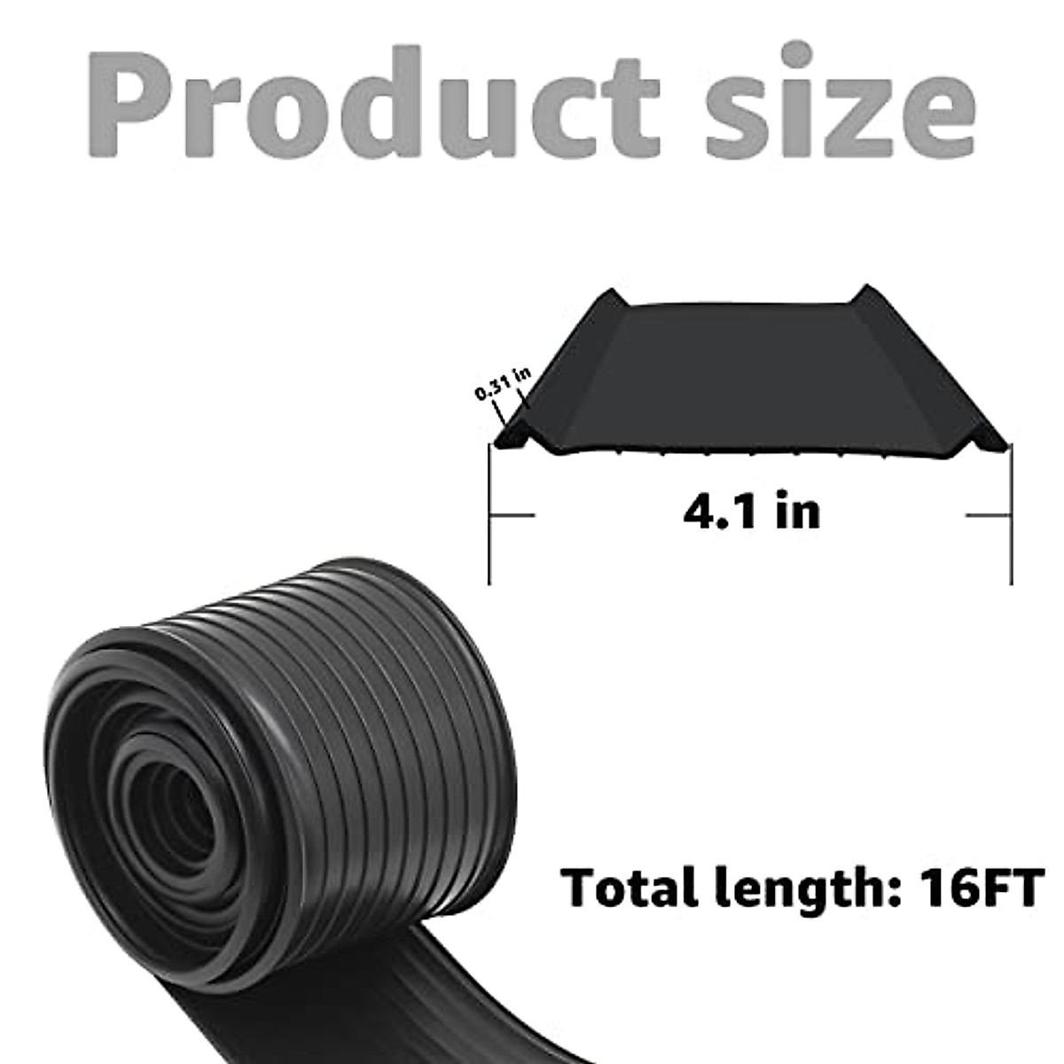 16 feet Seal Replacement for Clopay Garage Door Rubber Bottom Weather Seal for Weather Stripping Fit 16 FT Wide Doors