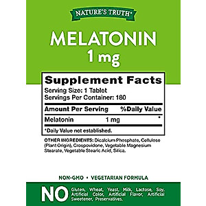 Nature's Truth Melatonin 1 mg, 180 Count