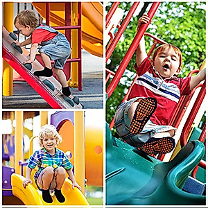 Tphon Non Slip Kids Trampoline Socks Anti Skid Socks with Grippers for Toddler Children Teenagers Grip Socks for Boys Girls