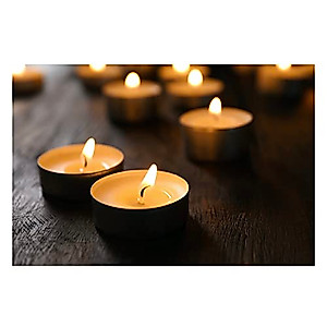 Amari 12g Tea Lights - 100 Pack Tea Light Unscented Candle - Lasts for 3-5 Hours (White)