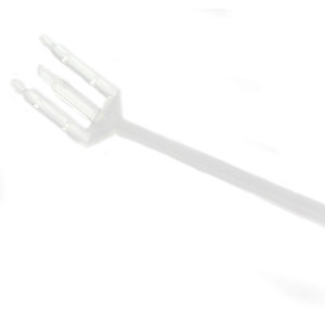 Ruiling 100pcs Plastic Floral Picks Transparent Fork Shape Head Card Holders of Gift Cards, Place Cards, Photos, Food Labels for Weddings, Birthday Parties, Events, Decorations 31cm/12inch