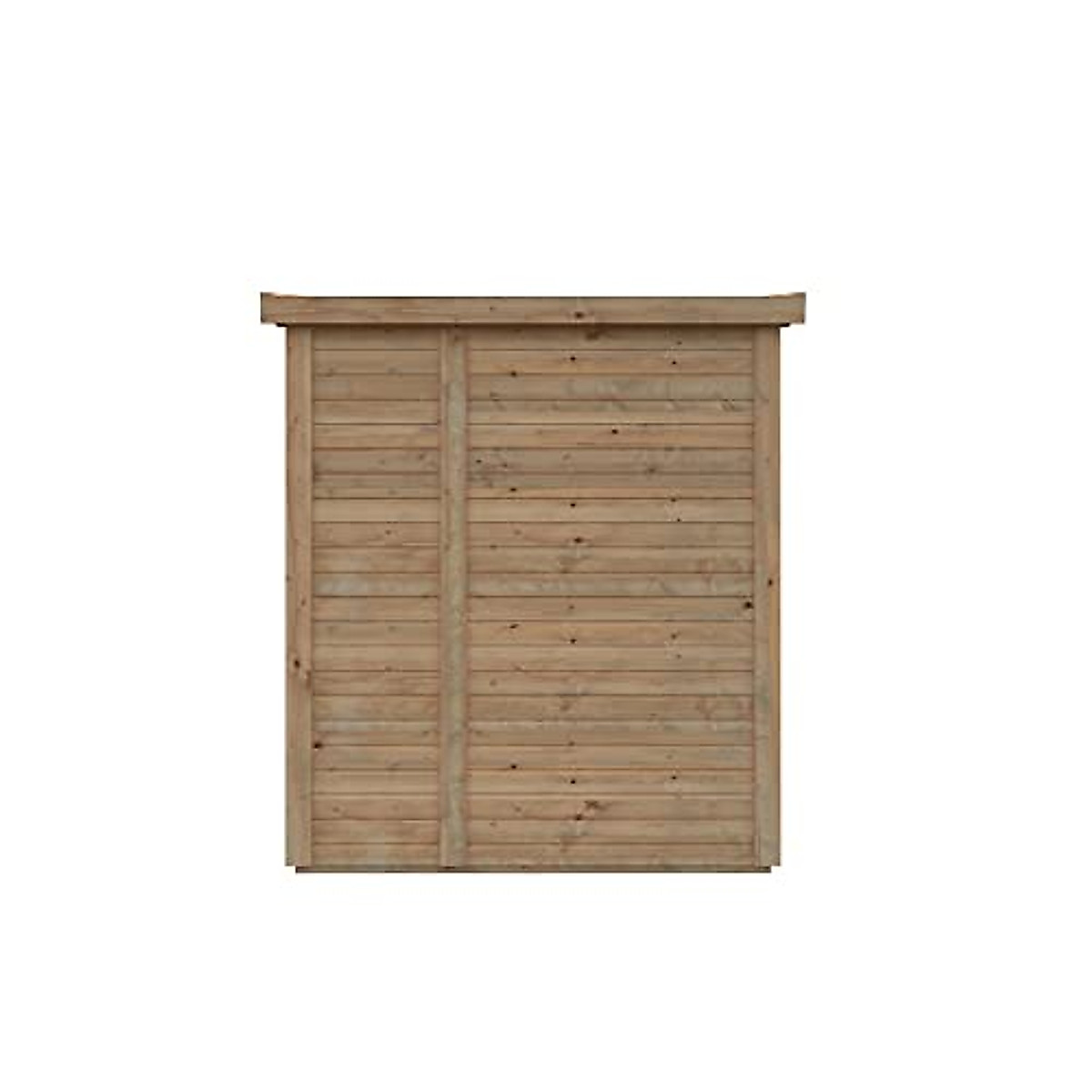 Leisure Season Urbano Lean to Shed Kit - Modern Weatherproof Outdoor Storage with Floor, Doors, Plexiglass Windows, Pent Roof Nordic Spruce Wood for Garden, Yard Medium Brown, 6'x4' (URB6X43781)