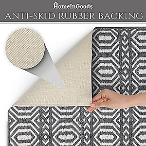 HomeInGoods Boho Area Rug - 2x3 Indian Durrie Small Entryway Rug Inside Doormat Bohemian Pure Cotton Non-Slip Washable Low-Pile Floor Carpet for Indoor Front Entrance Kitchen Bathroom