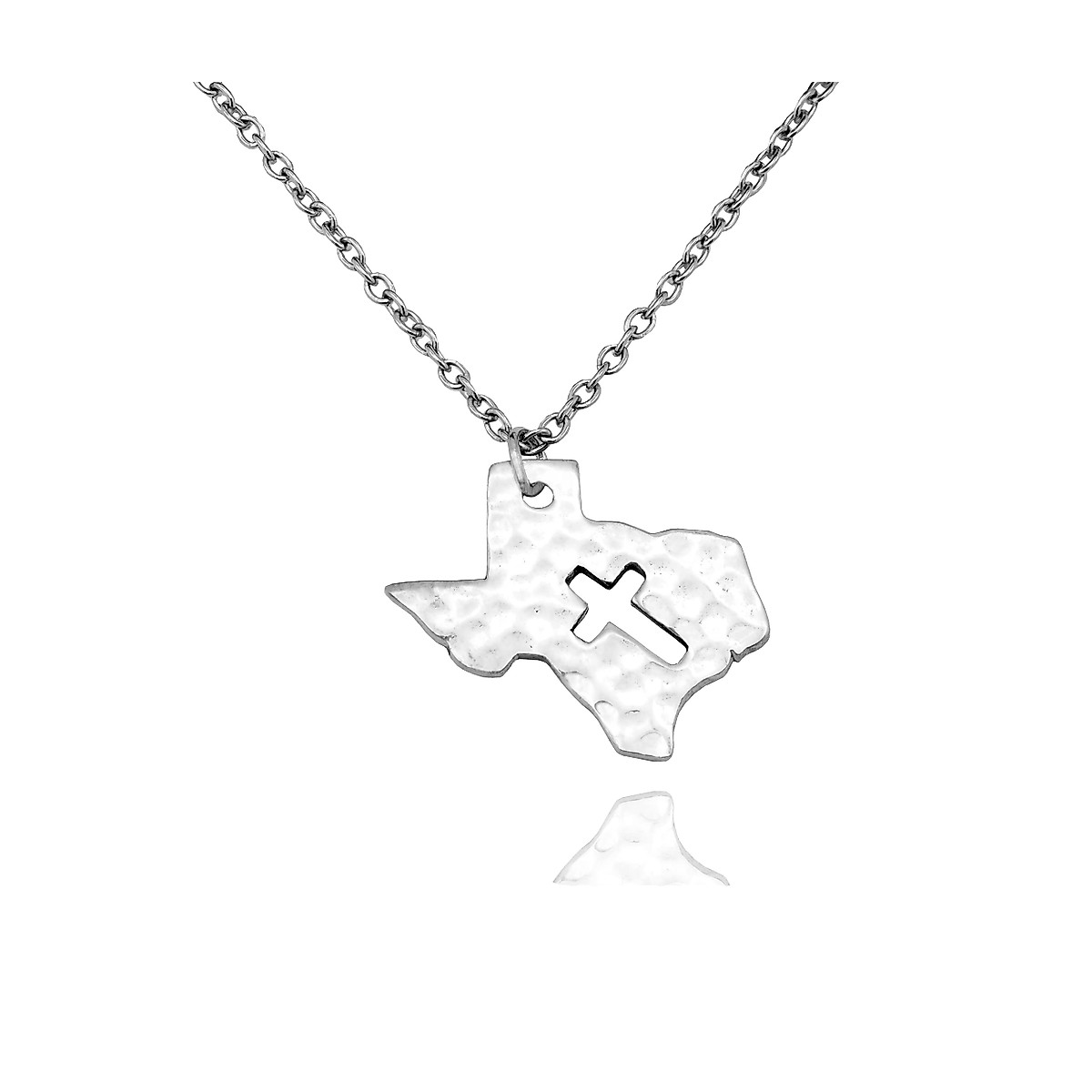 quan jewelry State Necklace, Lone Star Texas Pendant Charm, Texas Born Country Cross Inspirational Necklace - Handmade