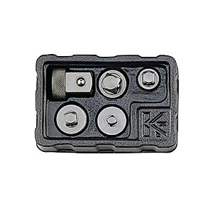KAIFNT K351 Low Profile Impact Socket Adapter and Reducer Set, Chrome-Moly Steel, 5-Piece