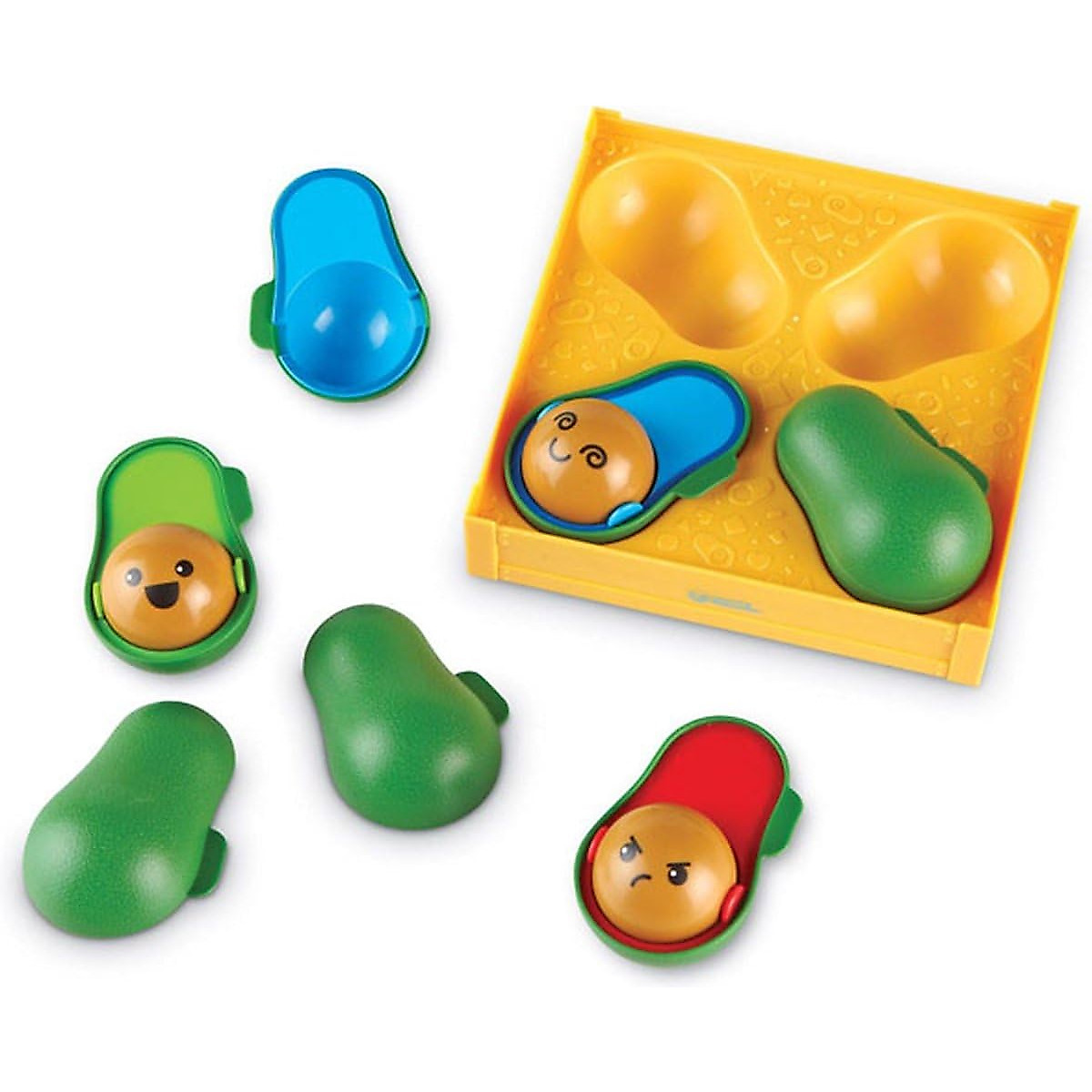 Learning Resources Learn-A-Lot Avocados - 9 Pieces, Ages 18+ months Toddler Social Emotional Learning Toys, Develops Fine Motor Skills, Toddler Learning Toys