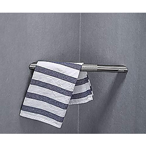 Sanliv Shower Foot Rest Bar,Corner Foot Rest for Shaving Legs,Wall Mounted Shower Foot Ledge,Antislip Knurled Brass Bar Bathroom Step,Brushed Nickel