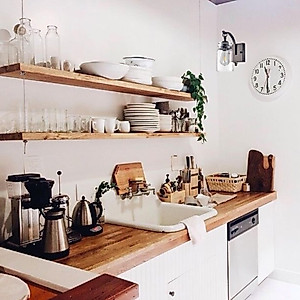 SKIVTGLAMP Industrial Glass Wall Sconce Rechargeable Battery Operated LED Picture Lights with Remote, Cordless E26 LED Black Wall lamp Dimmable Wall lamp for Hallway No Drilling Aisle 2PCS