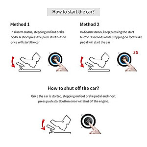 EASYGUARD EC003N-K Car Alarm System keyless Entry pke Remote Engine Start Stop Push Start Stop Automatically Lock or Unlock car Door Universal Version fits for Most dc12v Cars