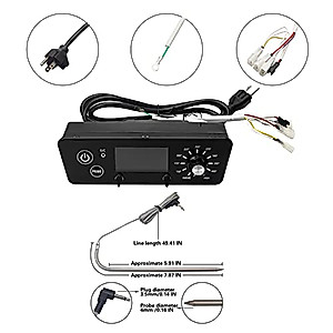 Digital Thermostat Control Board Kit Replacement for Pit BOSS 5 Series Vertical Pellet Smoker with LCD Display , Equipped with Hot Rod Ignitor, RTD Temperature Probe Sensor and Meat Temperature Probes
