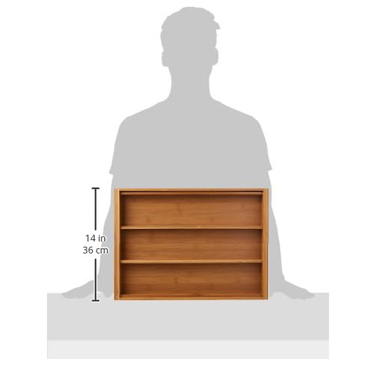 Seville Classics Bamboo Premium Organizer Storage Bins for Kitchen Silverware, Pantry, Closet, Office Desk, Pens, Utensils, Makeup, K Cup, Bamboo, Expandable Tray (5 Compartment)