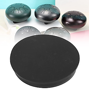 Tongue Drum Base Cover Accessory, Rubber Tongue Drum Bottom Cap Handpan Soundhole Cap Handpan Sound Cap for Spiritual Rehabilitation for Yoga Practice(75mm inner hole)