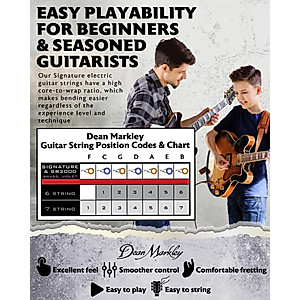 Dean Markley Electric Guitar Strings Nickel Steel Signature 6 String Set. Nickel Wound Guitar Strings Light Top/Heavy Bottom, Soft Electric Guitar Strings for a Superior Tone and Sustainability, 10-52, 2504 Light Top/Heavy Bottom Gauge