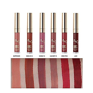 NICEFACE 6Pcs Matte Liquid Lipstick Set, Long-Lasting, Highly Pigmented with Moisturizing Lip Gloss, Waterproof & Fade-Resistant for Beautiful Lip Color Makeup