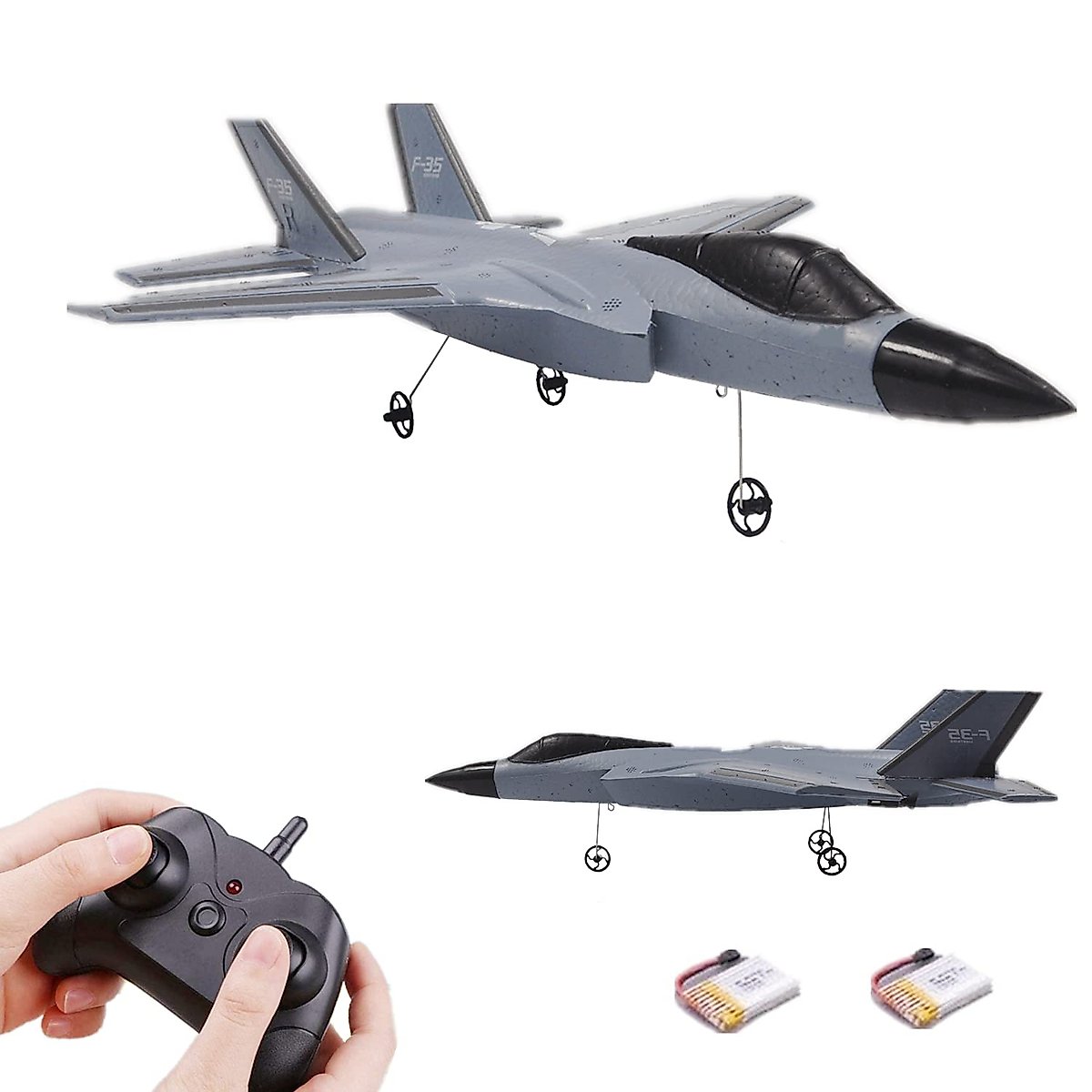 Vecktodisy RC Airplane,2 Channels RC Plane Ready to Fly,2.4Ghz Remote Control Airplane F35,Easy to Control and Durable Remote Control Plane for Kids Beginner