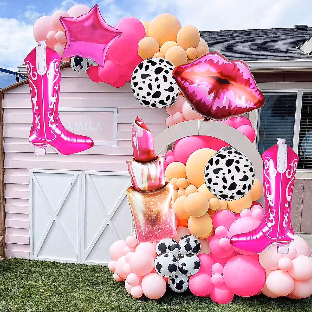 4PCS Western Cowgirl Party Decorations Cowgirl Balloons Party Decorations Cowgirl Boot Balloons for Let's Go Girls Bachelorette Party Cowgirl Birthday Western Last Disco Rodeo Bachelorette Supplies