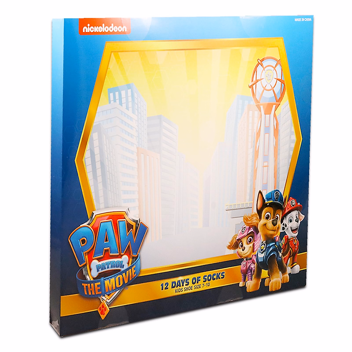 Paw Patrol Countdown to Christmas Advent Calendar Socks Set - Bundle 12 Pairs Paw Patrol Socks for Boys Size 10-4, More | Paw Patrol Sock Gift Box