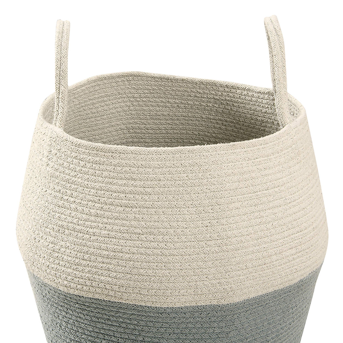 Lorena Canals Basket Zoco Vintage Blue-Natural - 97% Cotton, 3% Other Fibres - 1' 2" x Ø 1'
